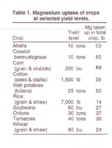 General | Iron and Magnesium required for vegetable crop